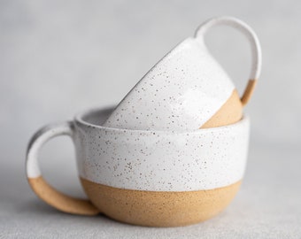 Ceramic Large Handmade Latte Coffee Mug - Etsy