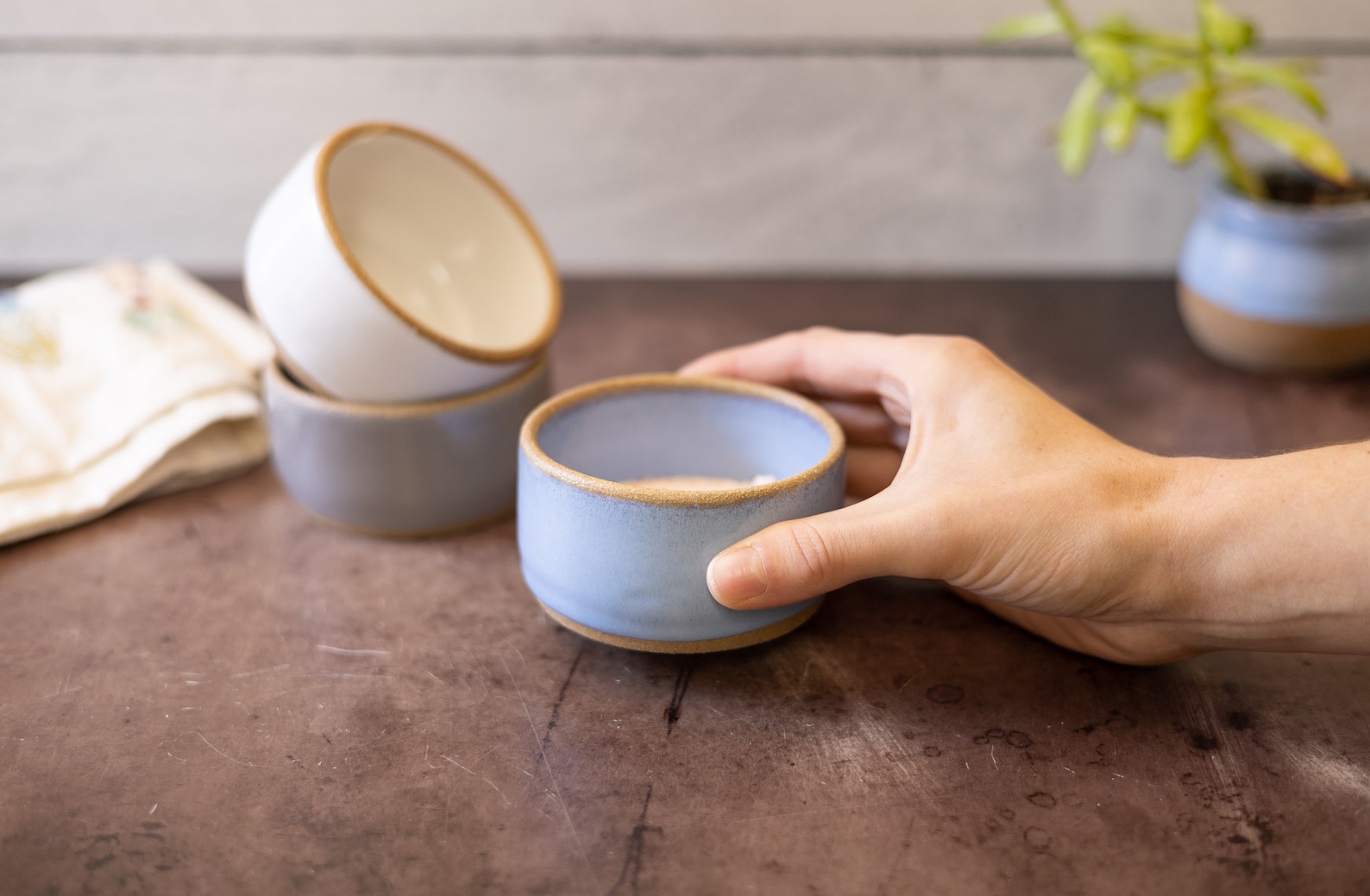 Small Bowl Kitchen and Dining Condiment Bowl Prep Ceramic Pinch Salt ...