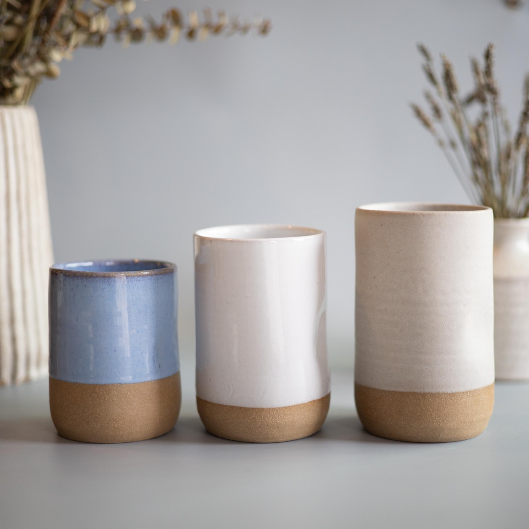 Ceramic Tumbler Coffee Mug | Indent Thumb Cup | New Home Kitchenware ...