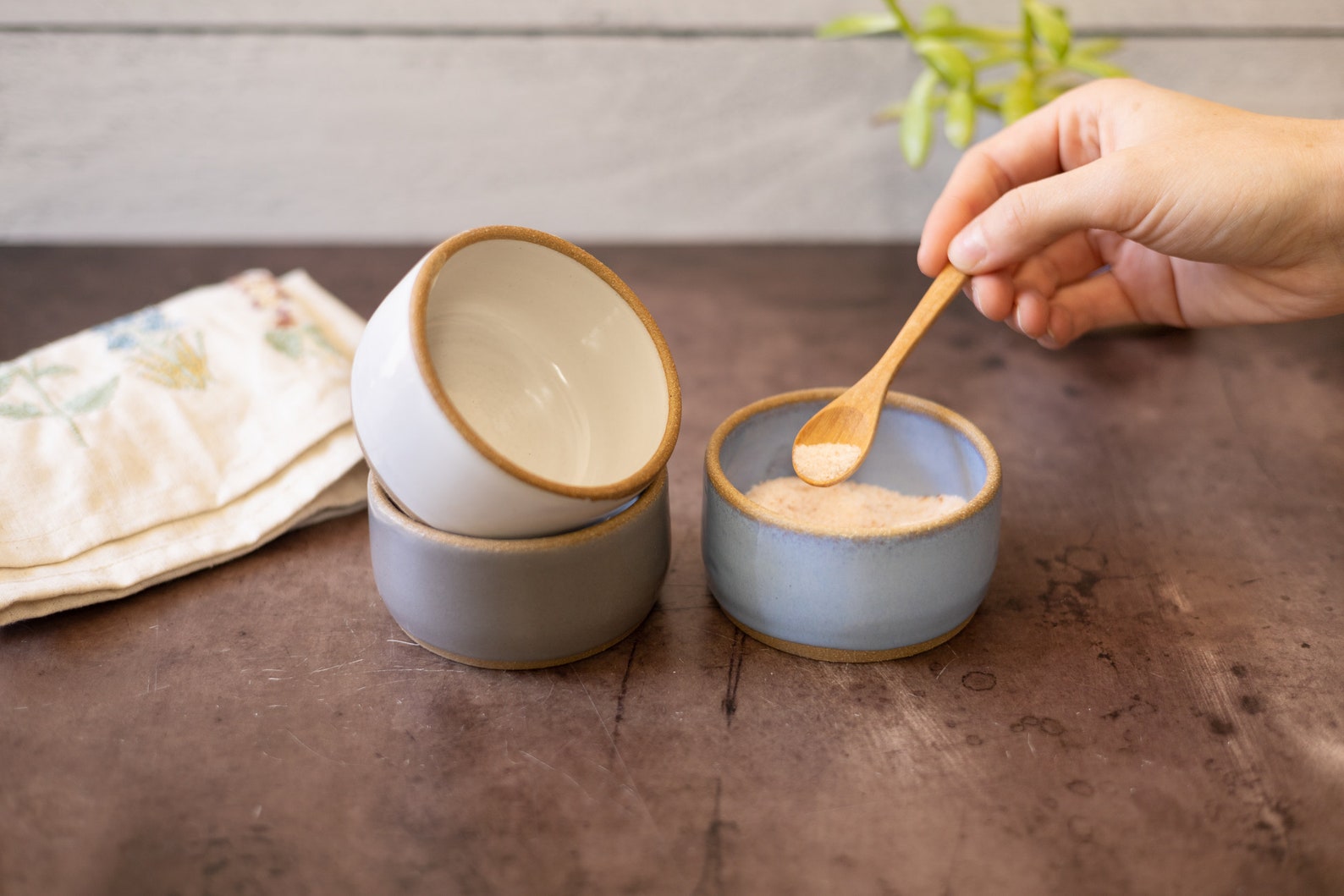 Small Bowl Kitchen and Dining Condiment Bowl Prep Ceramic Pinch Salt ...