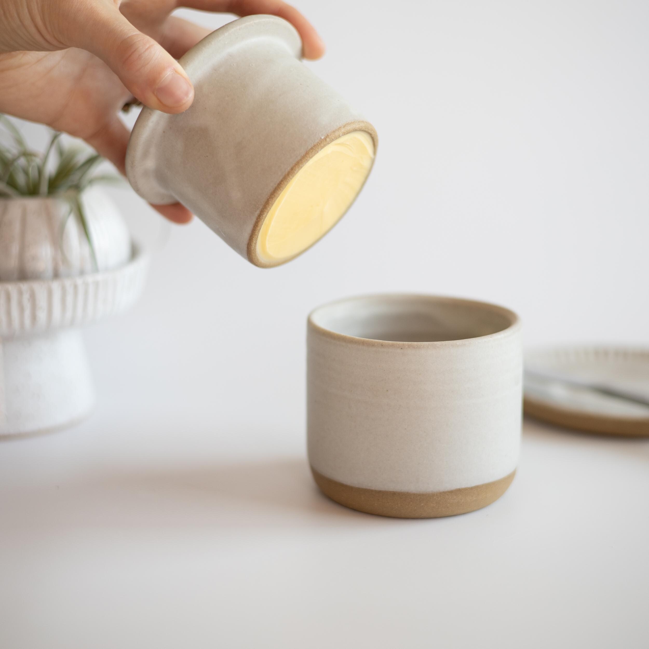 French Butter Keeper Handmade Butter Crock Modern Ceramic Butter Dish ...