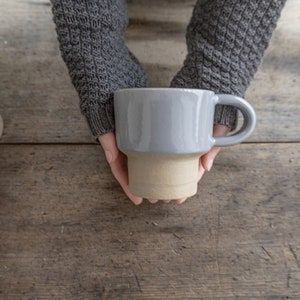 Ceramic Mug Stackable Mugs Large Stoneware 18oz Mug Coffee Mug Nesting ...