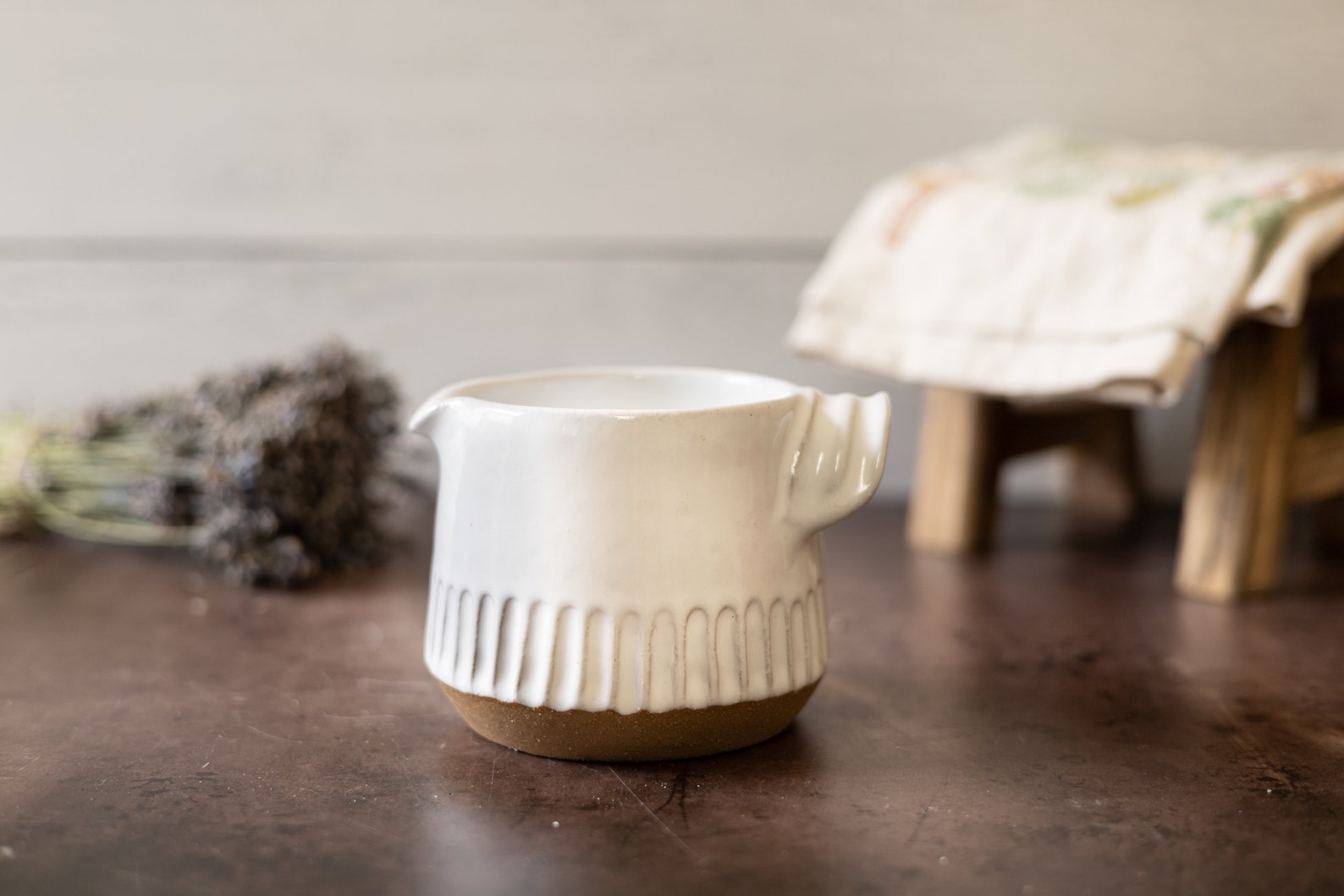 Ceramic Creamer Pitcher Handmade Pourer Farmhouse Kitchen Decor ...