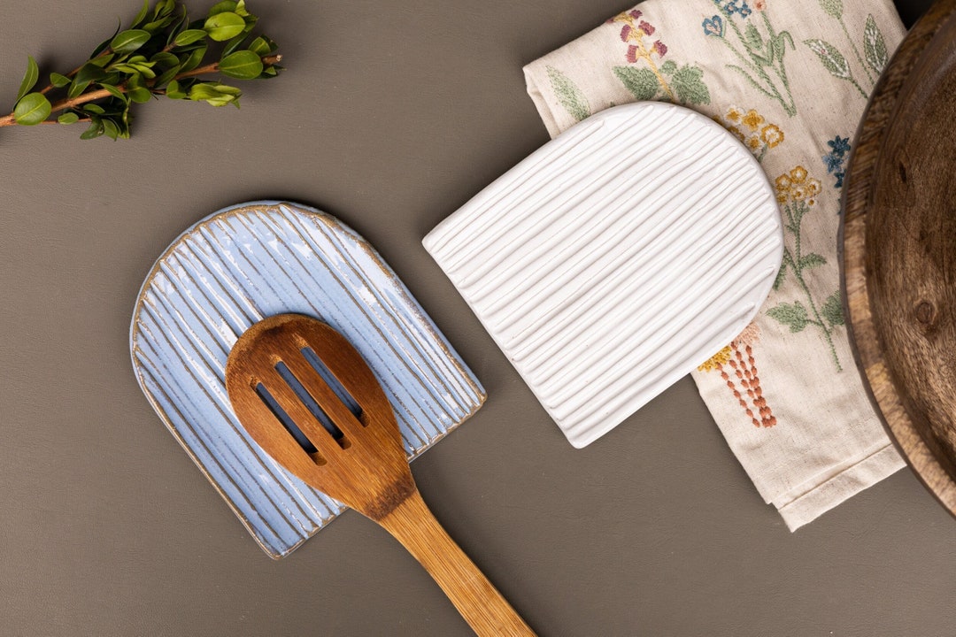 Spoon Rest Midcentury Modern Arch Ceramic Spoon Holder Kitchen Decor ...