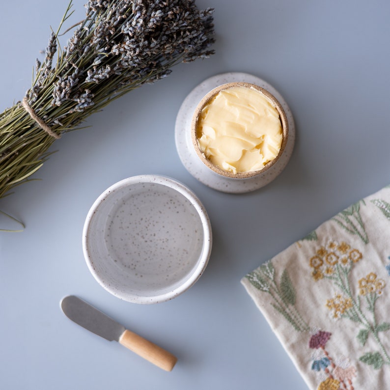 French Butter Keeper Handmade Butter Crock Modern Ceramic Butter Dish ...