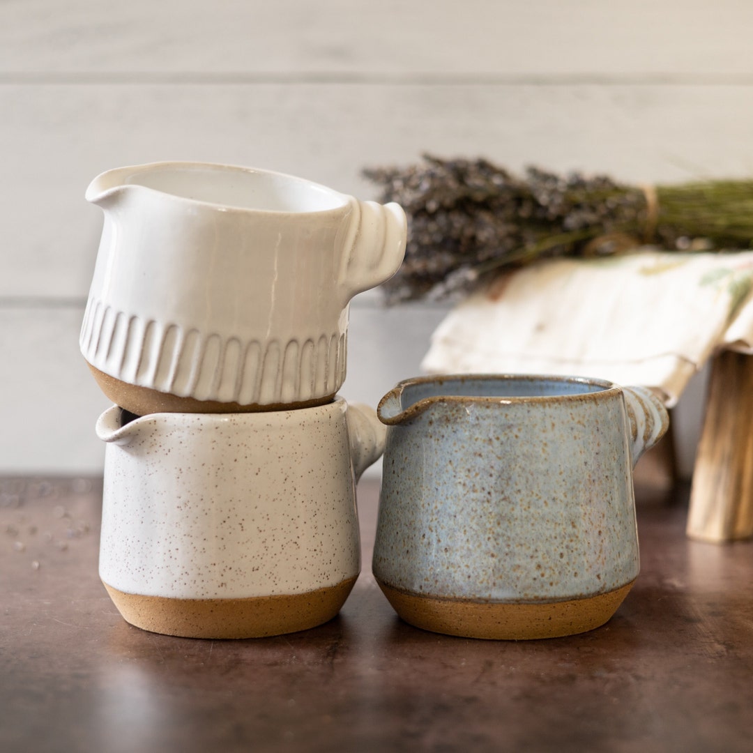 Ceramic Creamer Pitcher Handmade Pourer Farmhouse Kitchen Decor ...