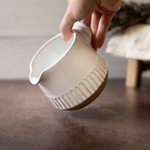Ceramic Creamer Pitcher Handmade Pourer Farmhouse Kitchen Decor ...