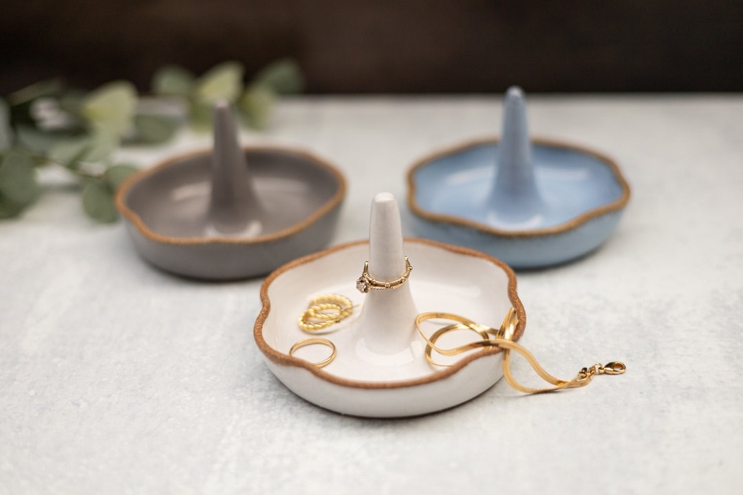 Ring Tree Jewelry Dish Bride Gift Ring Holder Jewelry Tray Ceramic Ring ...