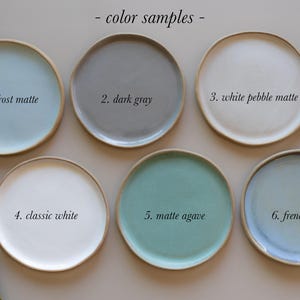 Mid Century Modern Plate Set Handcrafted Custom Ceramic Dinnerware ...