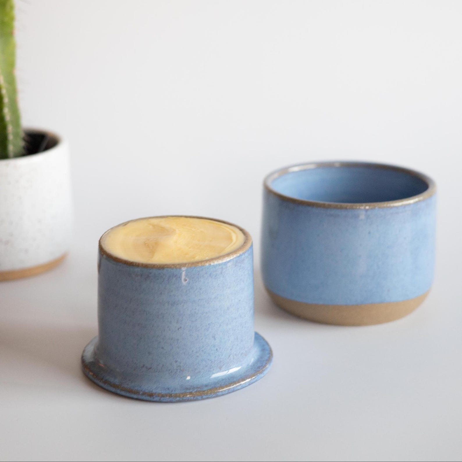 French Butter Keeper Handmade Butter Crock Modern Ceramic Butter Dish ...