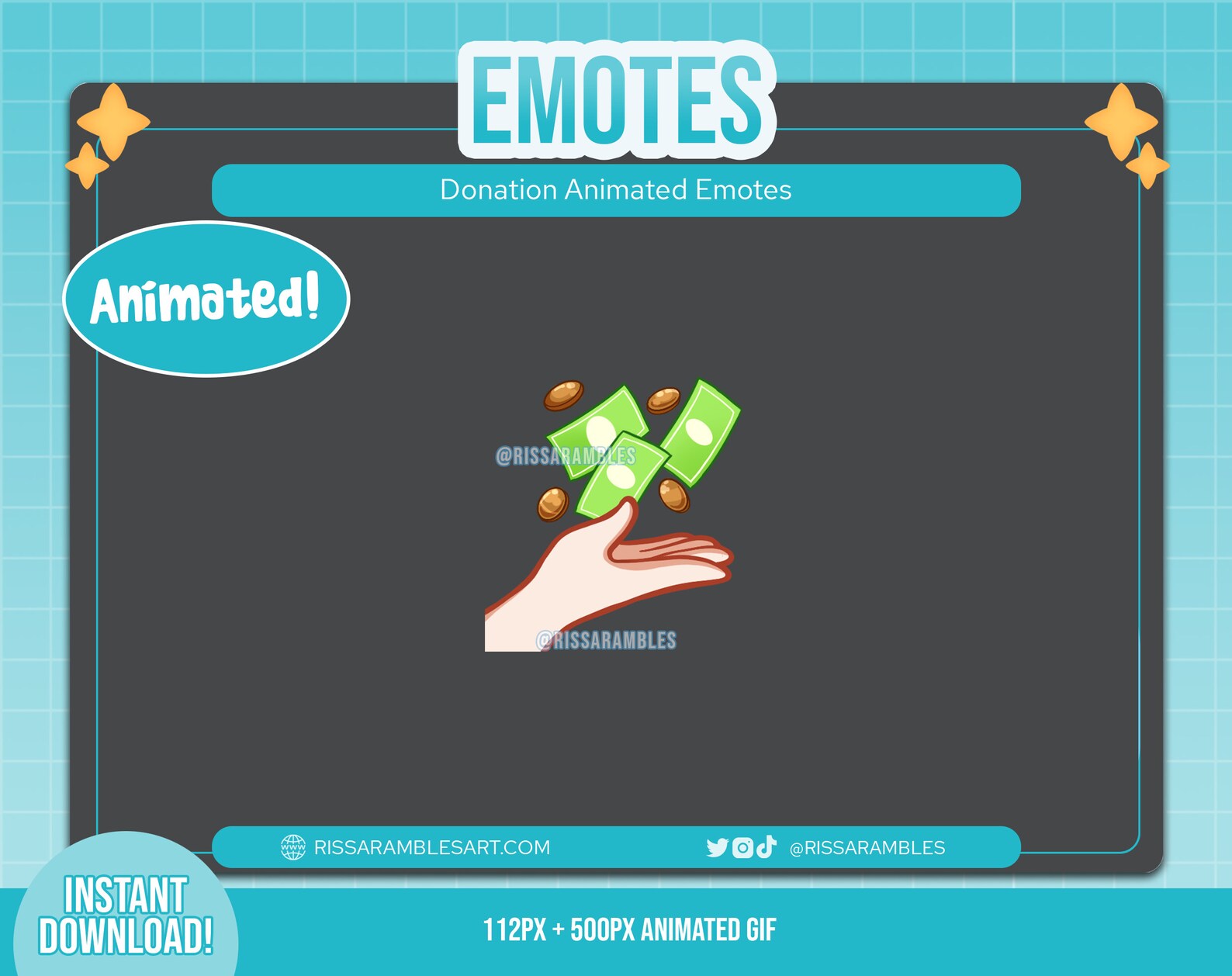 Money Animated Emote for Twitch, Discord (digital Download) - Etsy