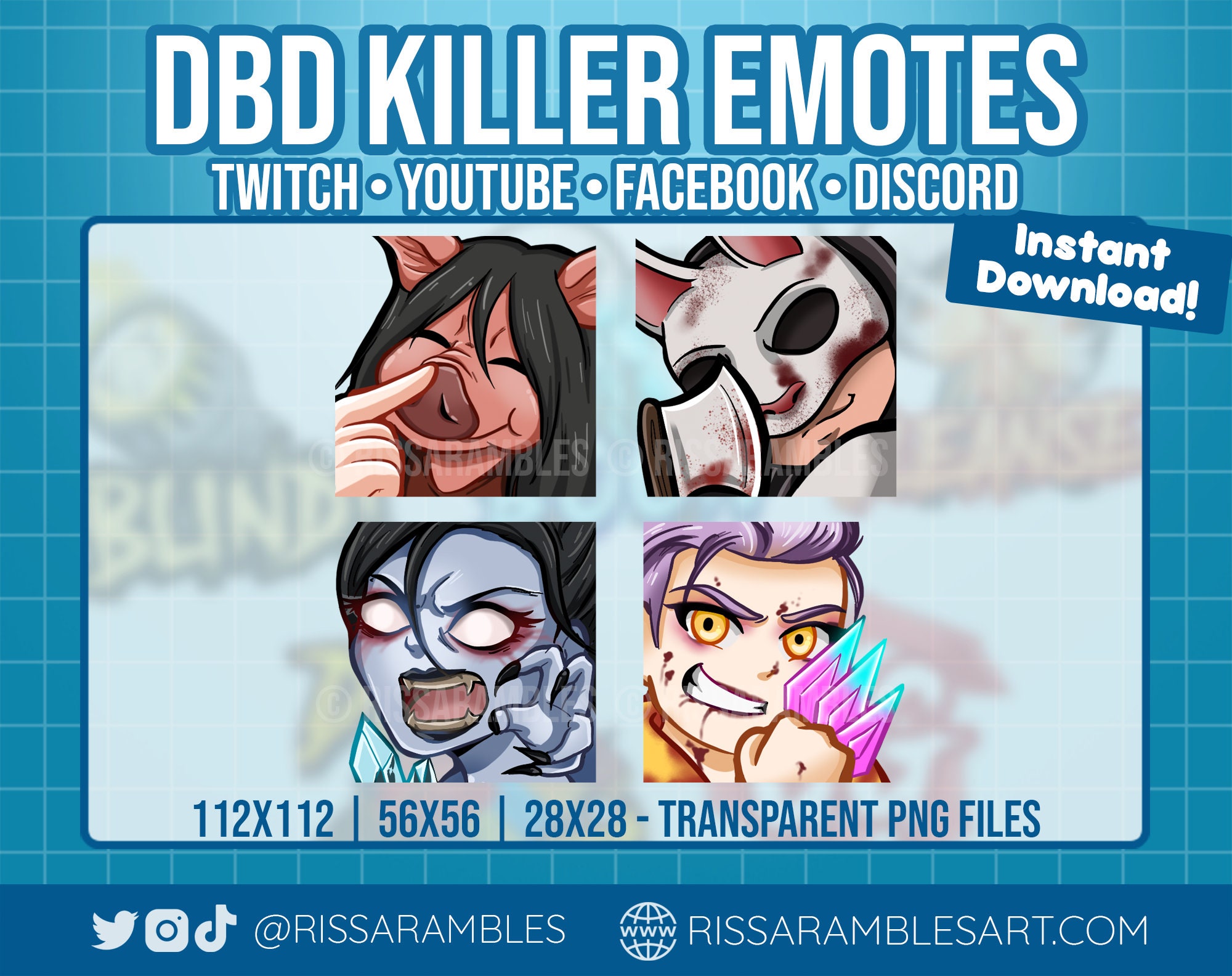 DBD Emotes Dead by Daylight Emotes Twitch Emotes DBD Discord Emotes - Etsy