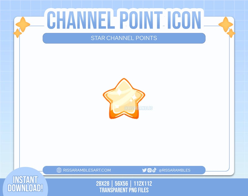 Star Channel Points for Twitch Twitch Channel Point Icon - Etsy