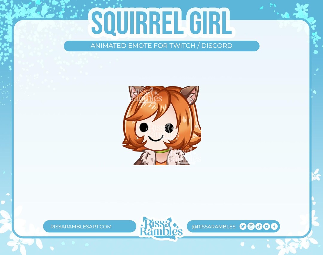 Squirrel Girl Nodders Emote | Animated Twitch/discord Emote (digital ...