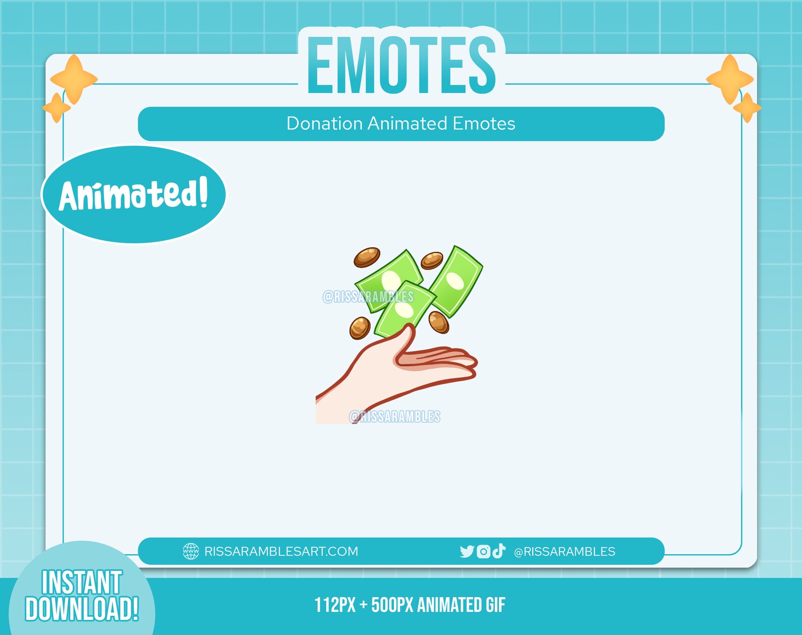 Money Animated Emote for Twitch, Discord (digital Download) - Etsy