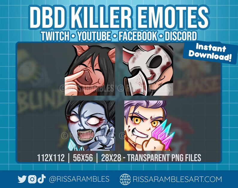 DBD Emotes Dead by Daylight Emotes Twitch Emotes DBD Discord Emotes - Etsy