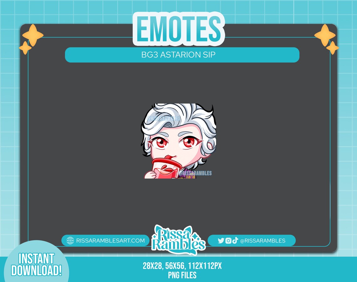 BG3 Astarion Emote | Astarion Emoji | Custom Twitch Emotes | Baldur's ...
