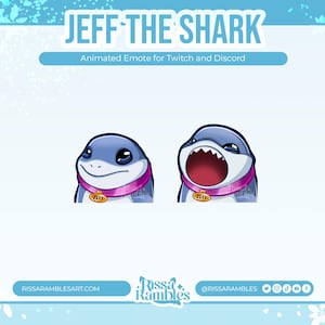 Jeff the Shark Animated Emote | Twitch Emotes | Popcat Emotes ...