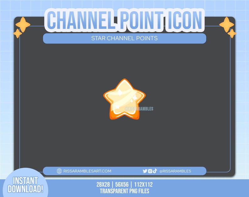 Star Channel Points for Twitch Twitch Channel Point Icon - Etsy