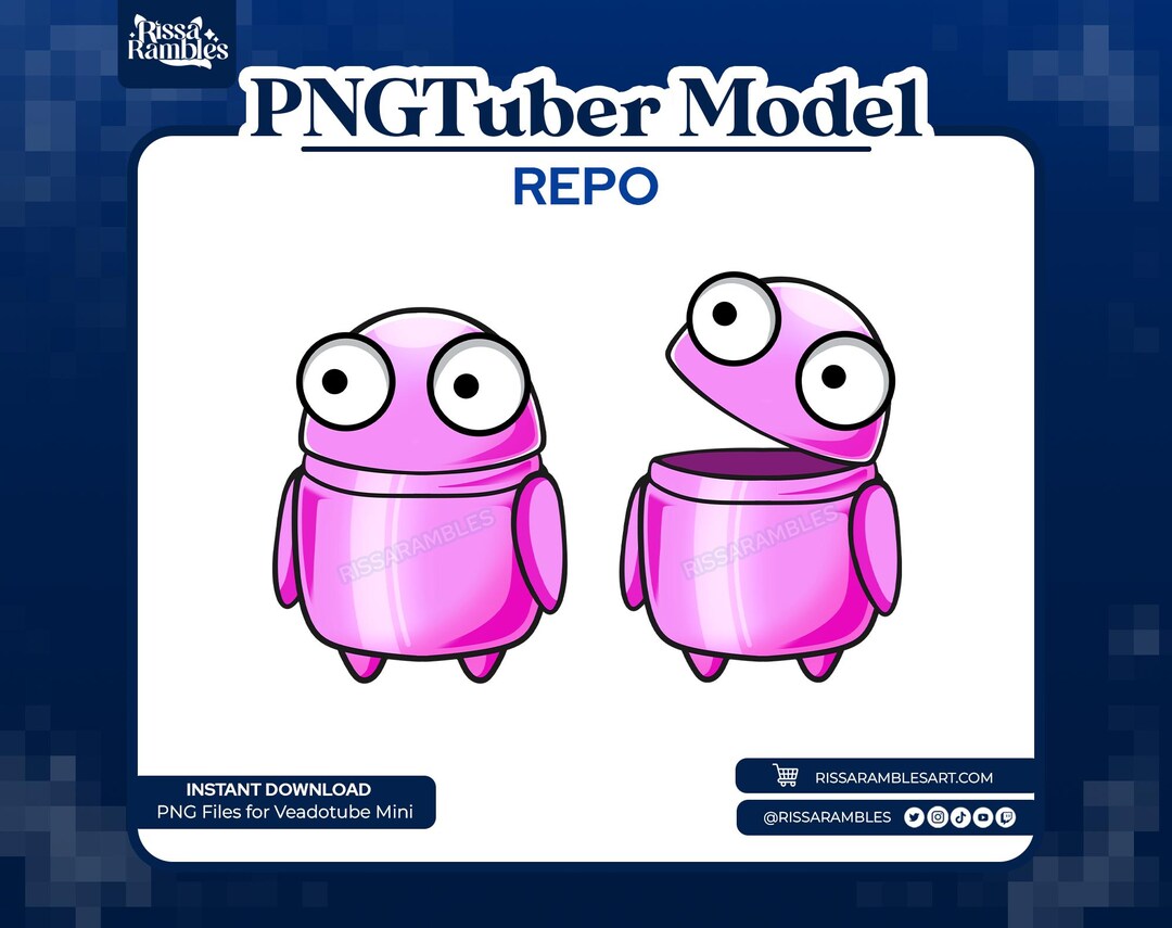 Pink REPO Pngtuber Model: Premade Vtuber Asset (digital Download) - Etsy