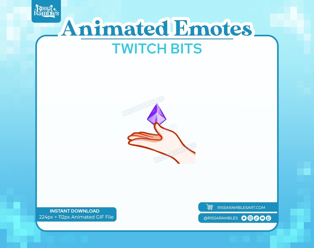 Animated Bits Emote for Twitch, Discord, Youtube (digital Download GIF ...