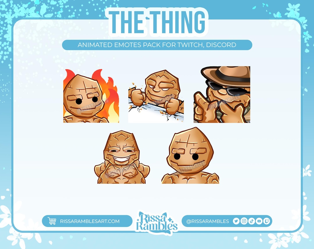 The Thing Animated Emotes Pack | Marvel Rivals Emotes | Twitch Emotes ...