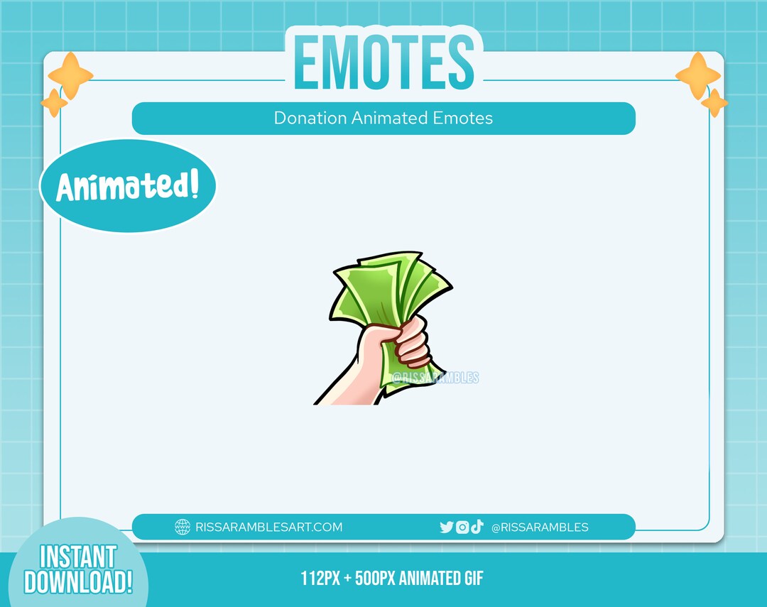 Cash Emote for Twitch | Twitch Emotes Animated | Custom Twitch Emotes ...