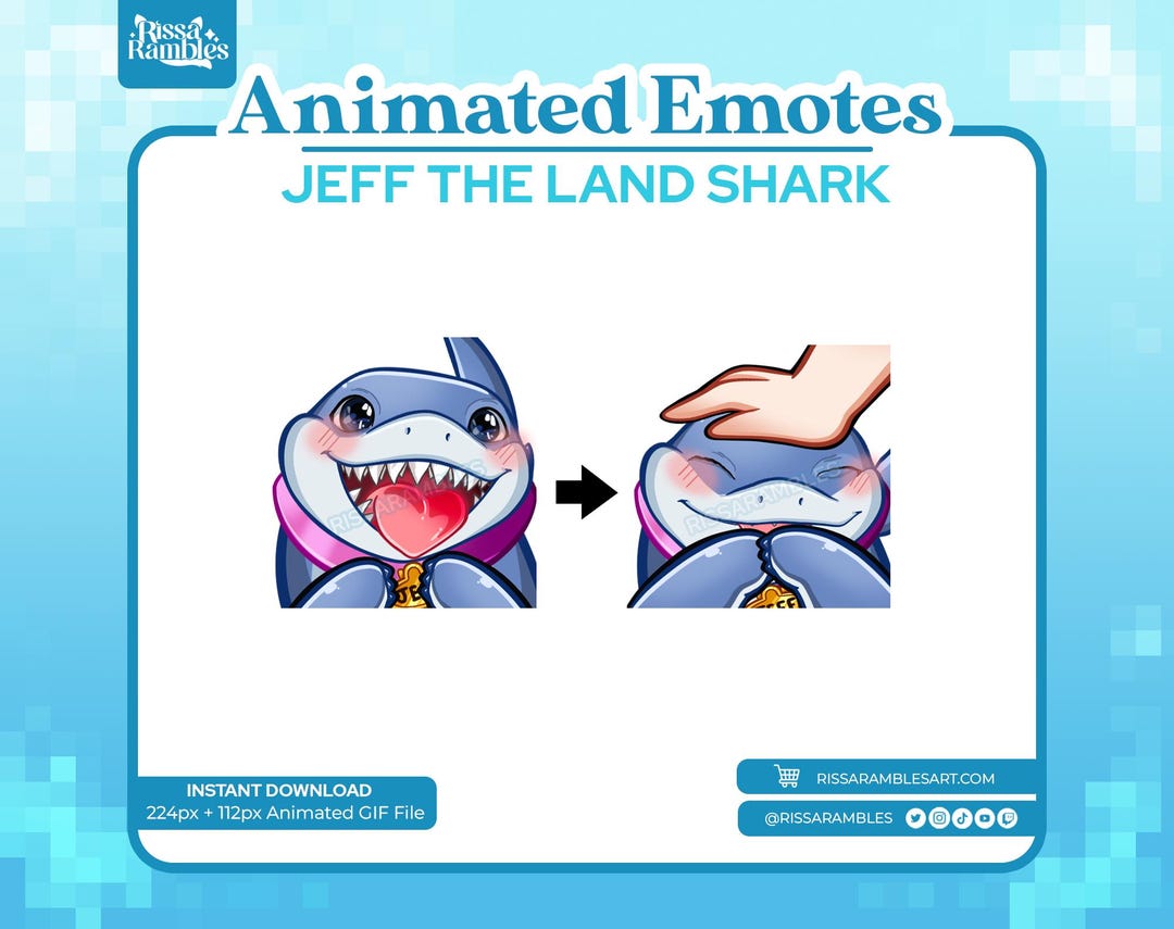 Jeff the Shark Animated Emote | Marvel Rivals Emotes | Twitch Emotes ...
