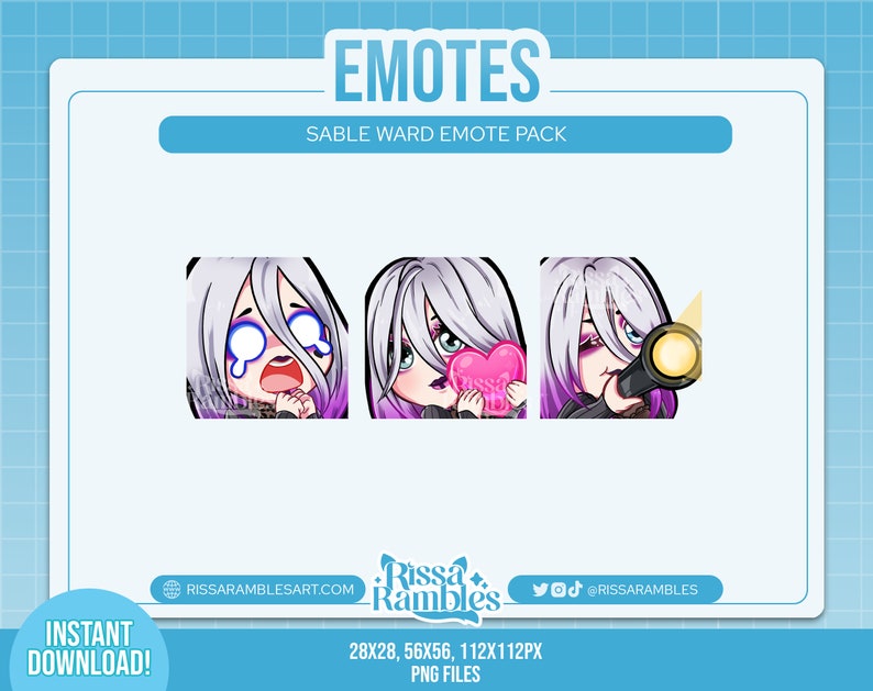 Sable Ward DBD Emotes for Twitch, Discord (digital Download) - Etsy