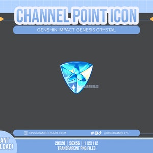 Genshin Impact Genesis Crystal Twitch Channel Point Icon (digital ...