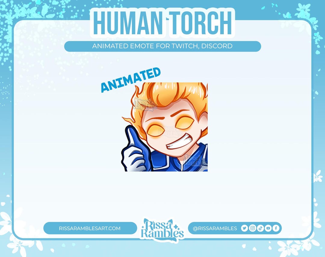 Human Torch Animated Emote Thumbs up | Marvel Rivals Emotes | Twitch ...