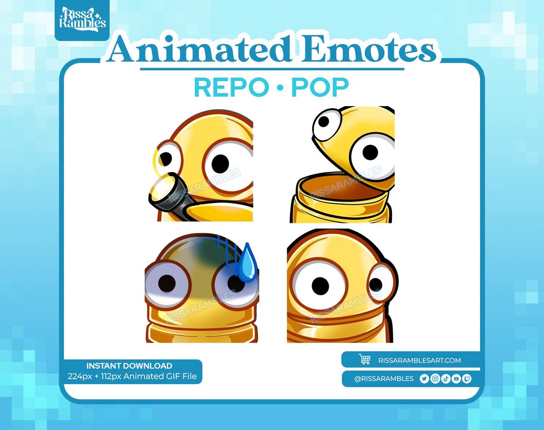 Animated Repo Emotes Pack: Side Eye, Twitch, Discord (digital Download ...