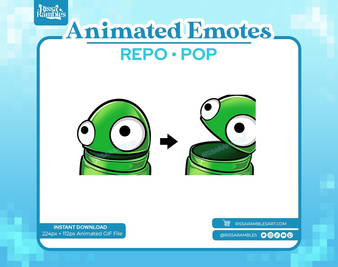 REPO Emotes Animated for Twitch, Discord (green) | Pop Animated Emote ...