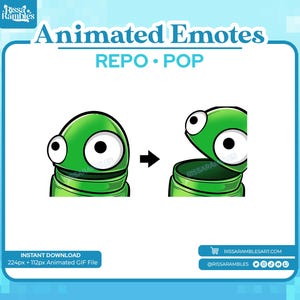REPO Emotes Animated for Twitch, Discord (green) | Pop Animated Emote ...