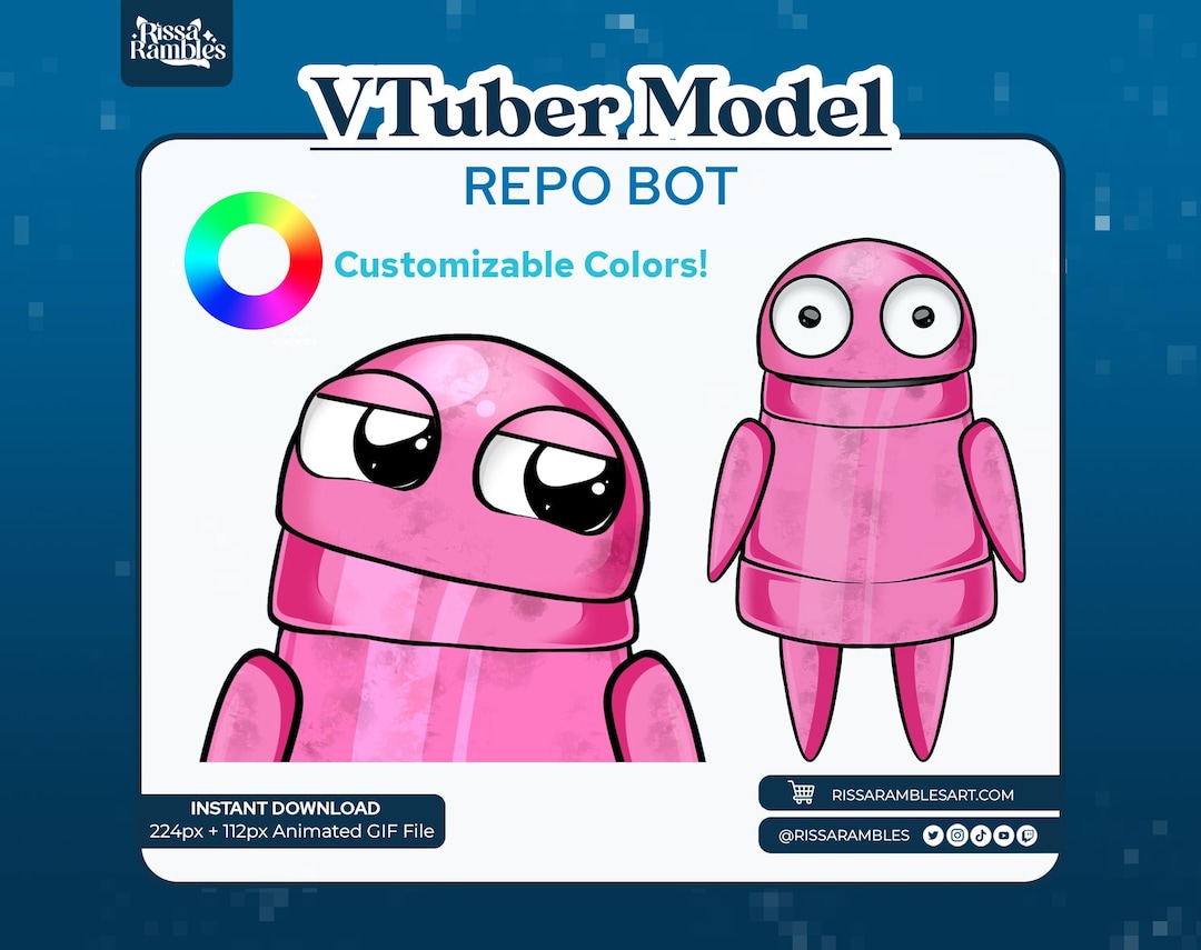 REPO Vtuber Model: Customizable Colors (digital Download) - Etsy