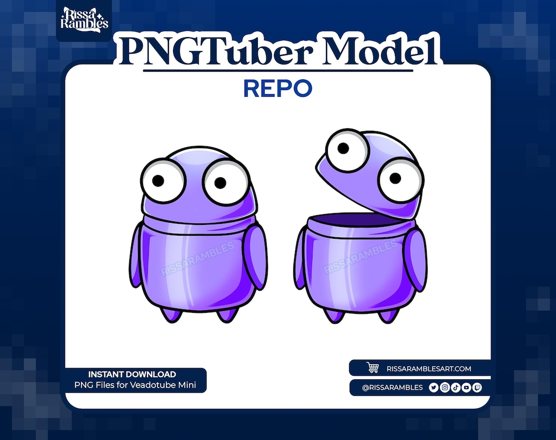 Purple REPO Pngtuber Model: Premade Vtuber Asset (digital Download) - Etsy