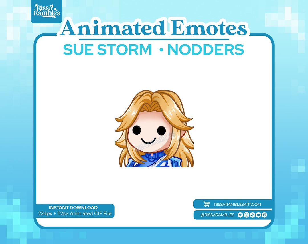 Sue Storm Marvel Rivals Emotes | Animated Emotes Twitch | Twitch Emotes ...