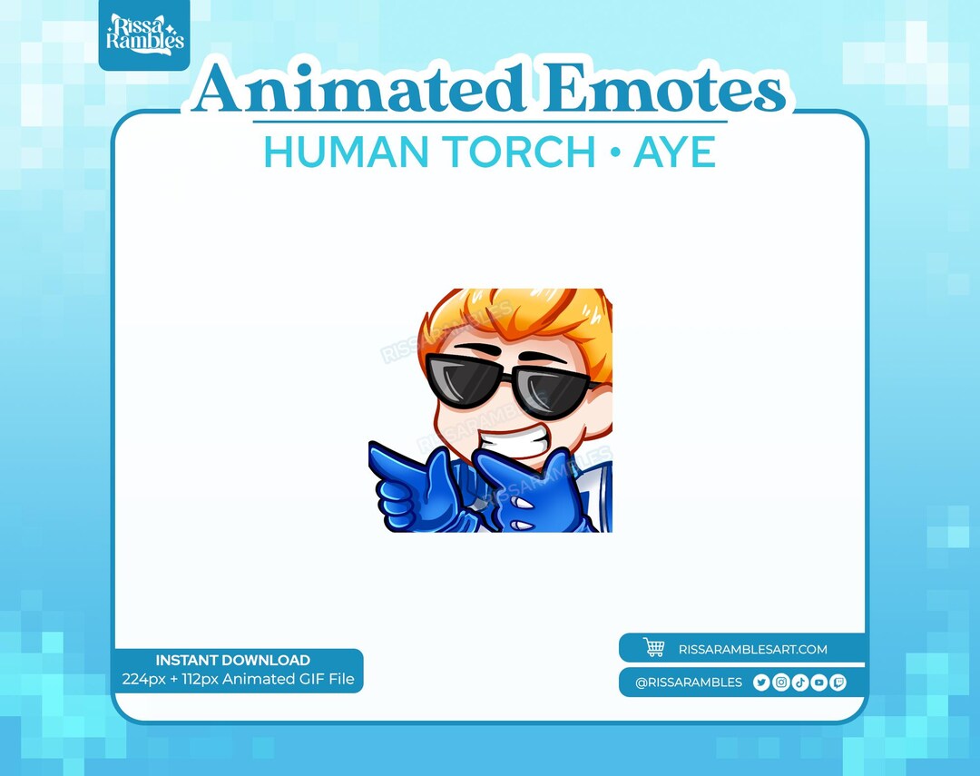 Human Torch Animated Emote Cool | Marvel Rivals Emotes | Twitch Emotes ...