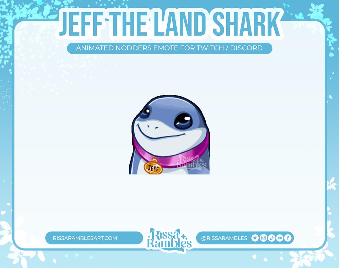 Jeff the Shark Animated Emote | Twitch Emotes | Nodders Emote ...