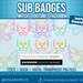 Premade Twitch Sub Badges Kawaii Pastel Angel Wings Bit Badges ...