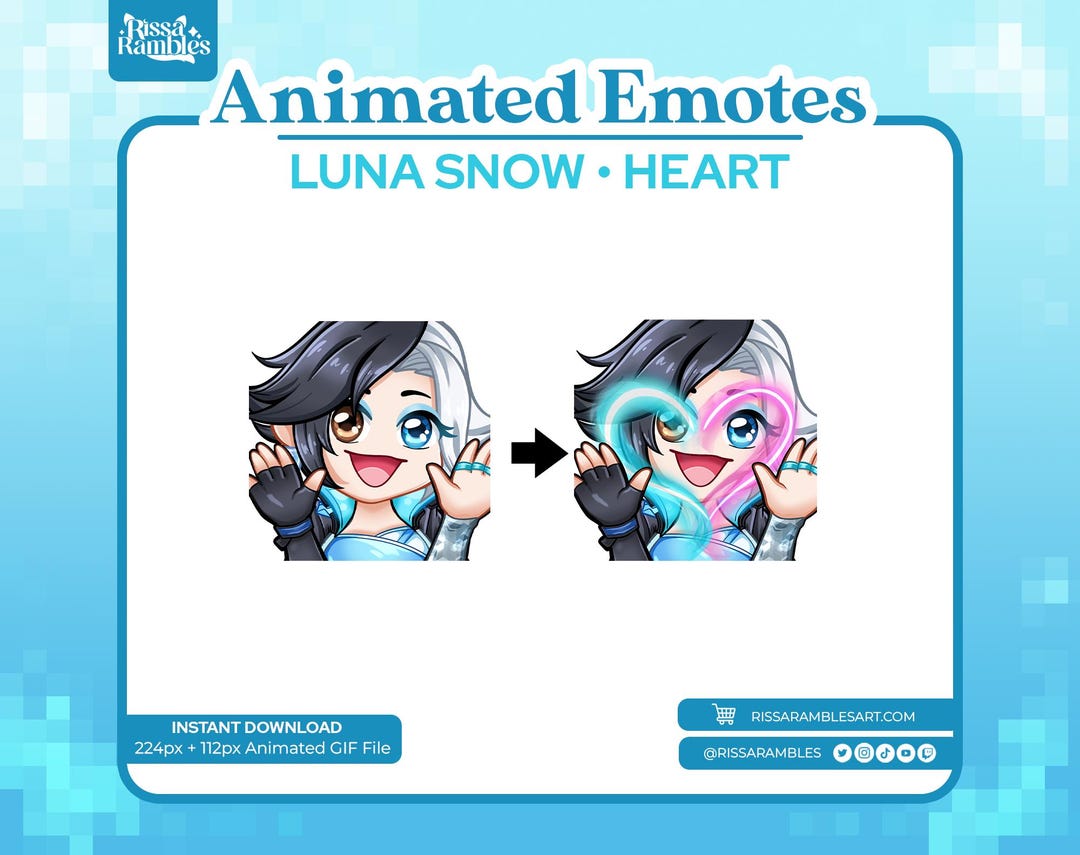 Luna Snow Emote Animated | Marvel Rivals Emotes | Twitch Emotes ...