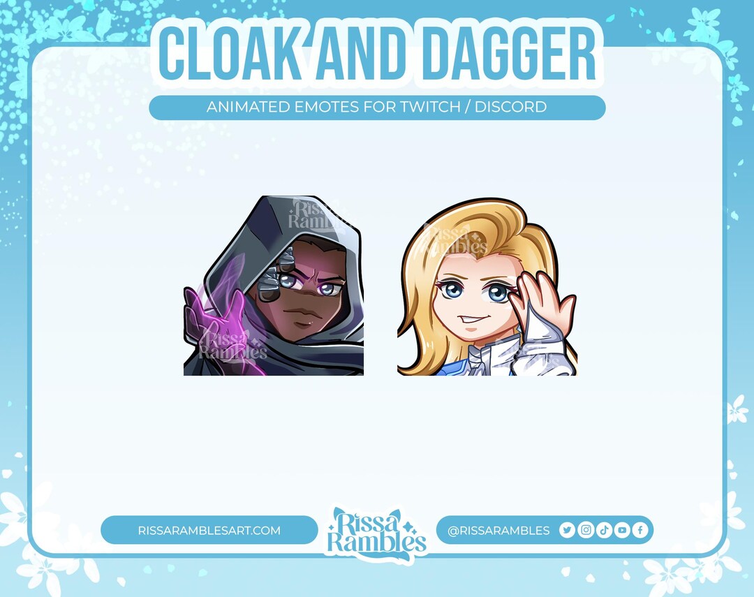 Cloak and Dagger Marvel Rivals Emotes Animated Twitch Emotes Animated ...