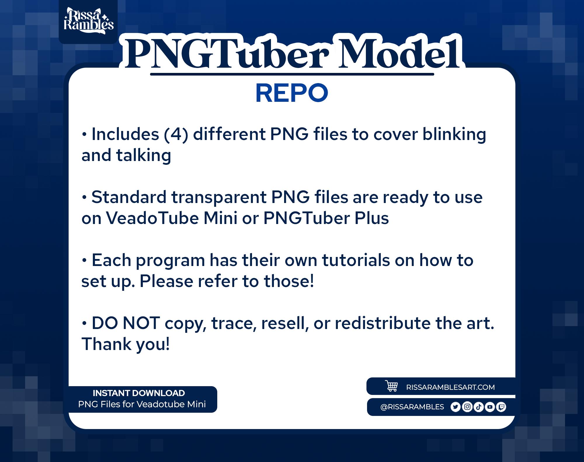 REPO Pngtuber Model Chibi (pink) | REPO Game | Pngtuber Premade ...