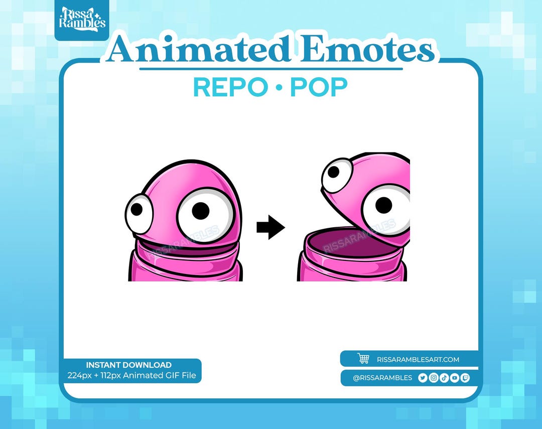 Pink Repo Popcat Animated Emote for Twitch/discord (digital Download ...
