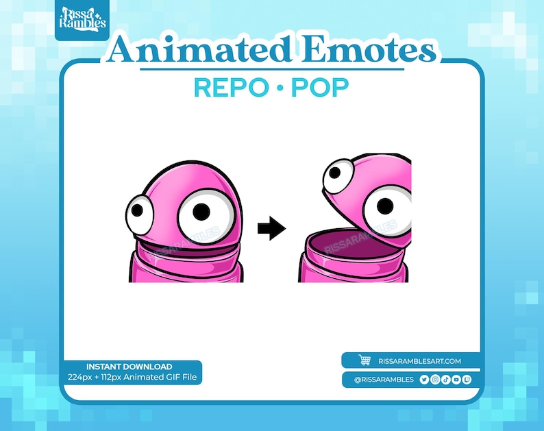 REPO Emotes Animated for Twitch, Discord (pink) | Pop Animated Emote ...