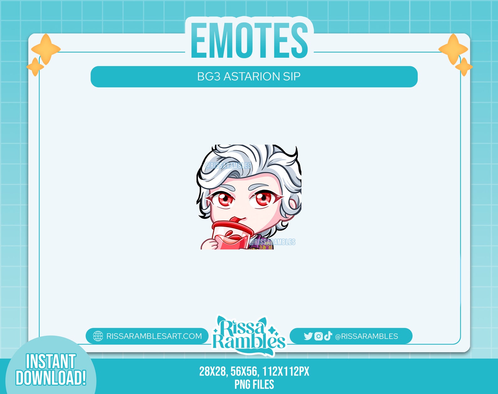 BG3 Astarion Emote | Astarion Emoji | Custom Twitch Emotes | Baldur's ...