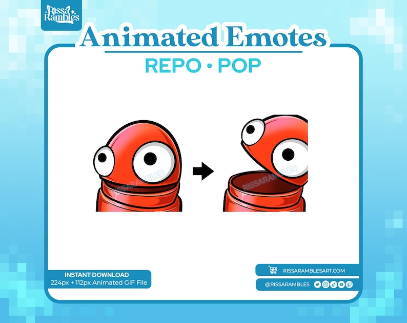 REPO Emotes Animated for Twitch, Discord (red) | Pop Animated Emote ...