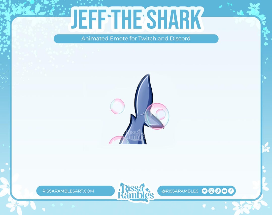 Jeff the Shark Animated Emote | Twitch Emotes | Lurk Emotes | Animated ...