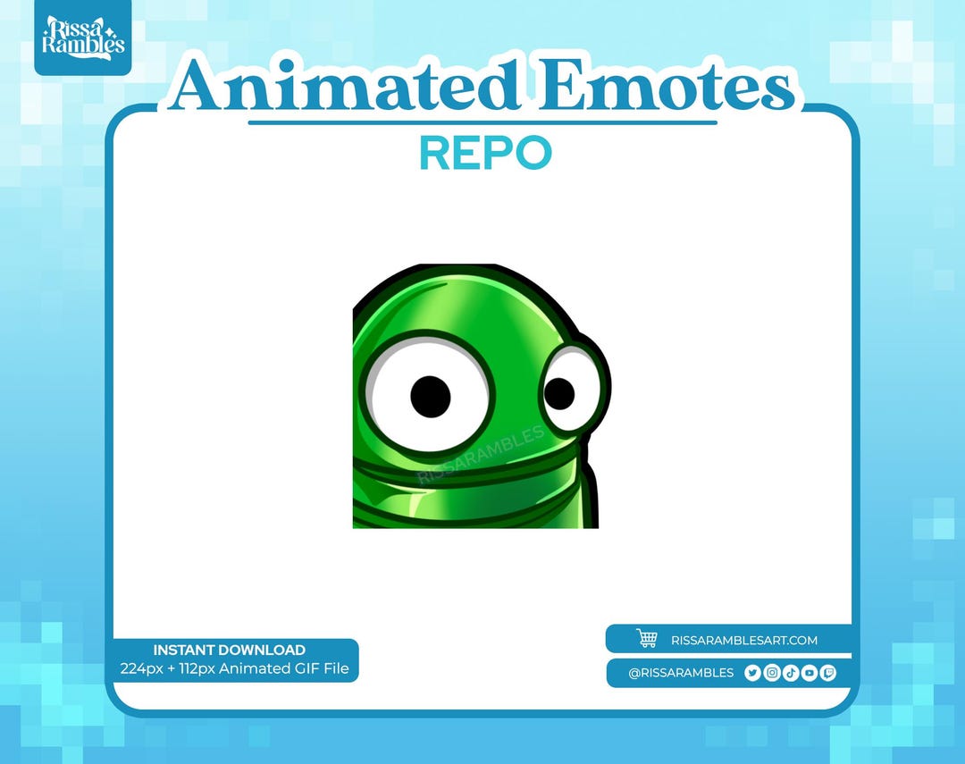 REPO Emotes Animated for Twitch, Discord (green) | Side Eye Animated ...