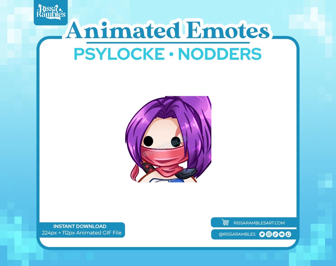 Psylocke Marvel Rivals Emotes | Animated Emotes | Nodders Emote ...